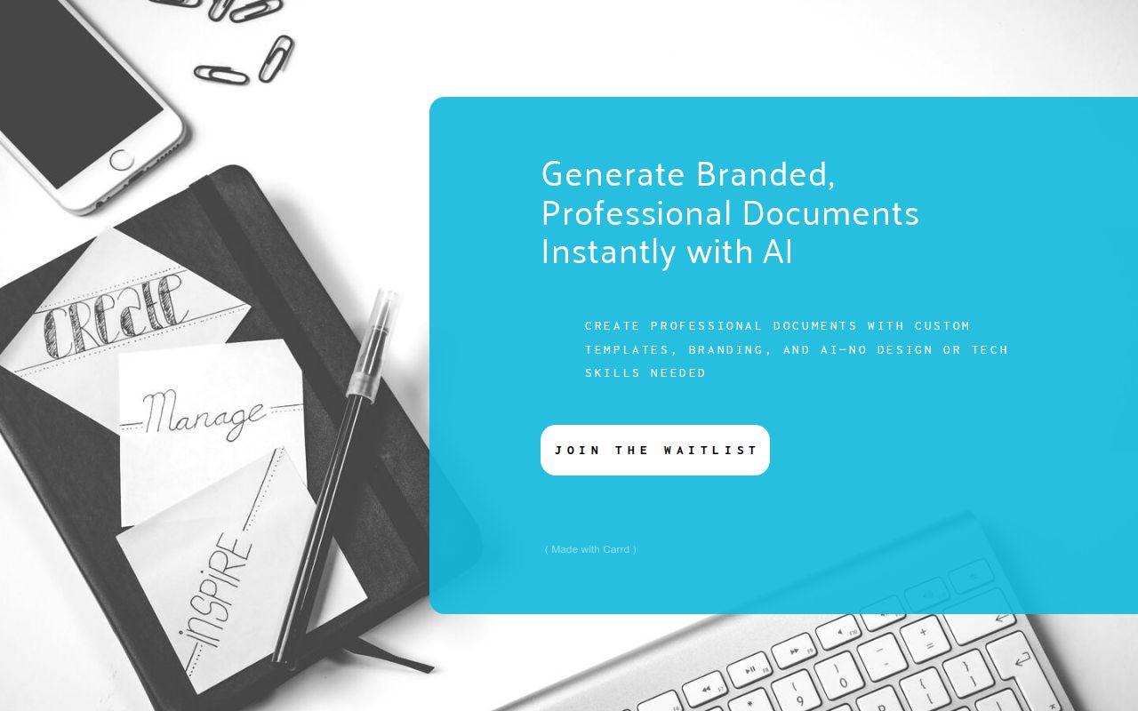 Streamline Your Document Creation with AI – Perfect for Freelancers & Small Teams